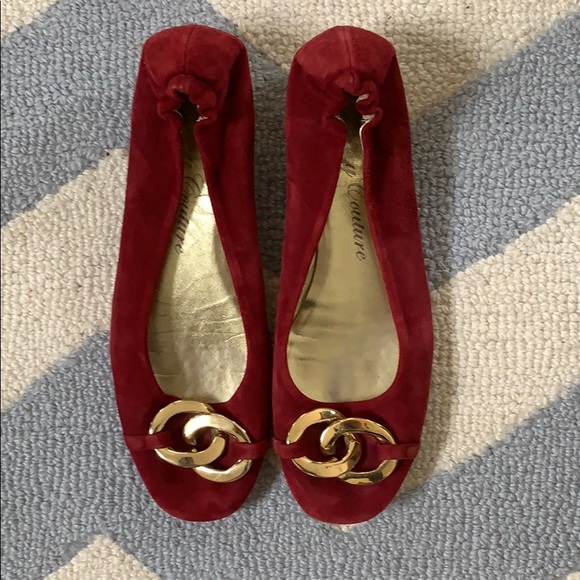 Juicy Couture | Shoes | Juicy Couture Maroon Suede Flats | Poshmark